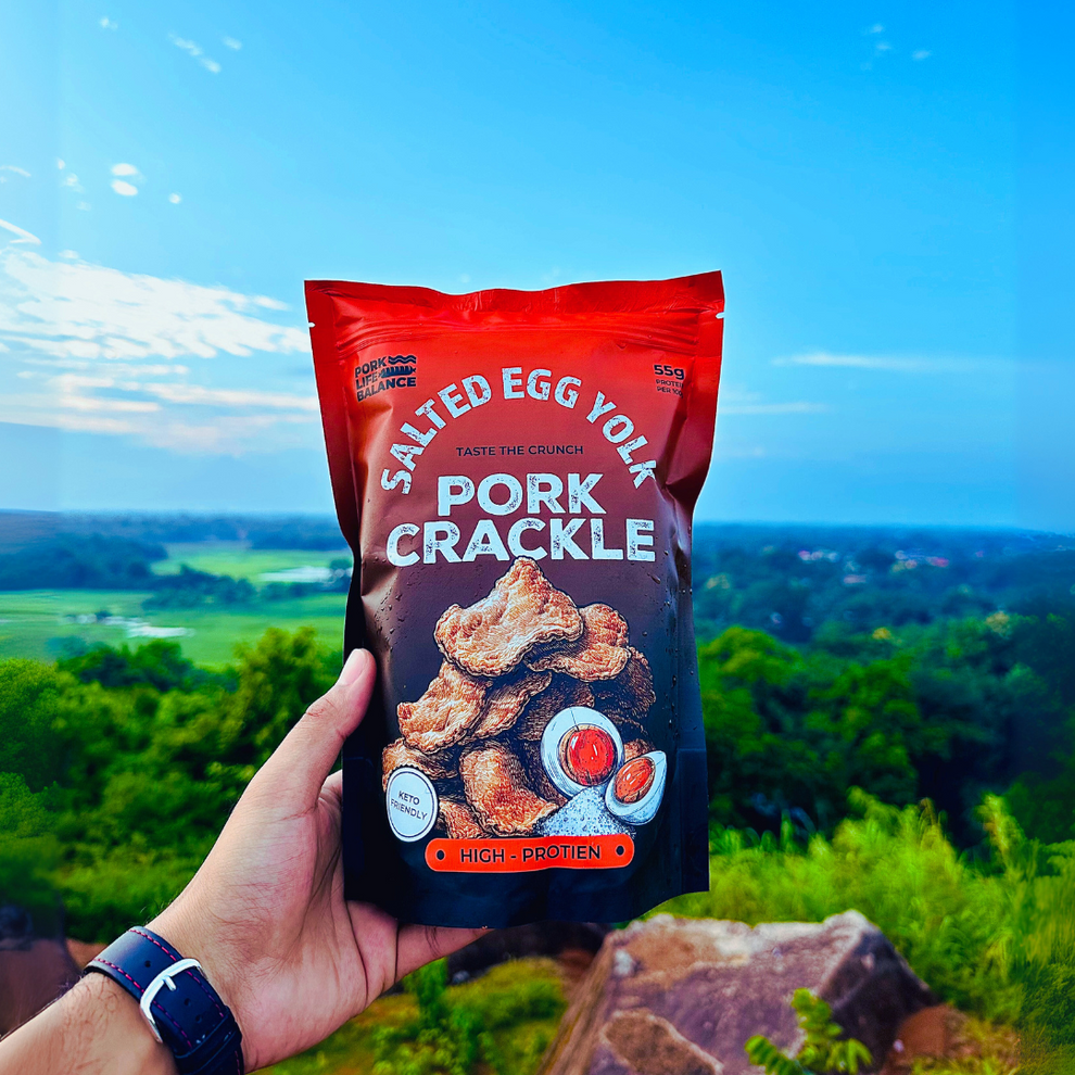 Salted Egg Yolk Pork Crackles – Premium Exotic Pork Snack | PLB Snacks
