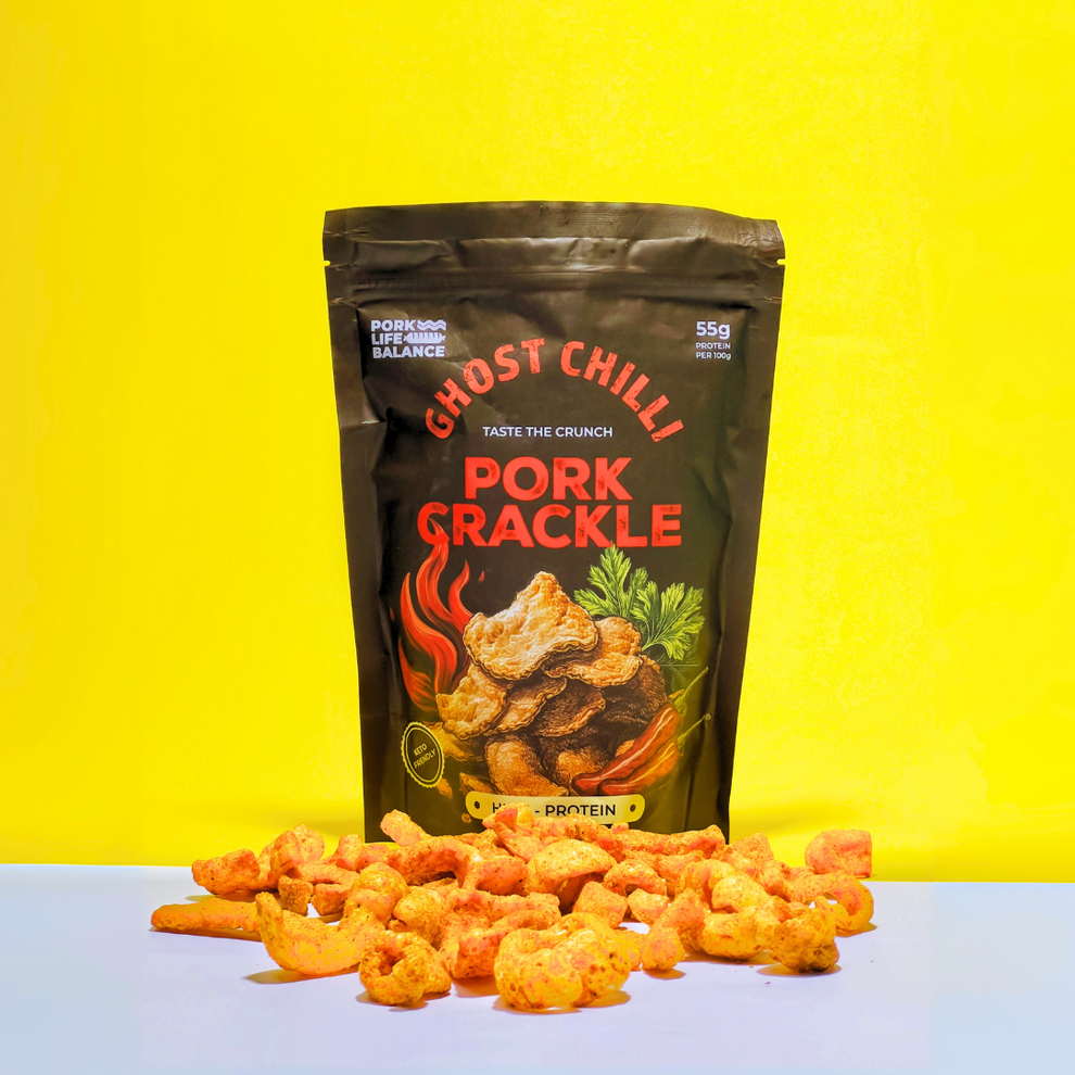 Ghost Chilli Pork Crackle | Spicy, Keto-Friendly Snack – PLB Snacks